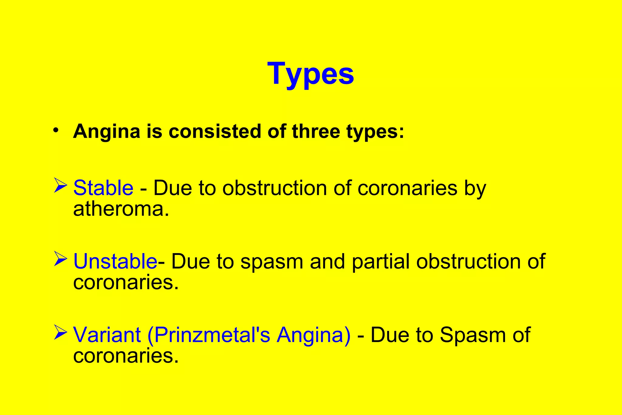 Chronic Stable Angina- Diagnosis & management | PPT