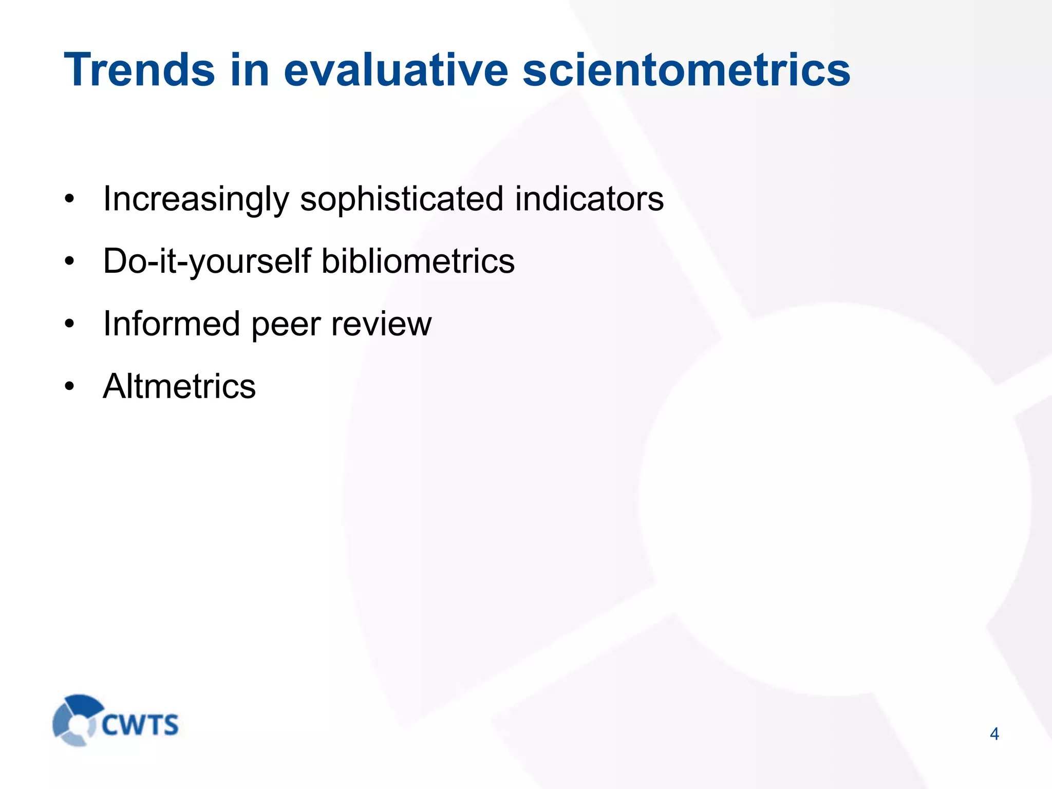 The need for contextualized scientometric analysis | PPTX