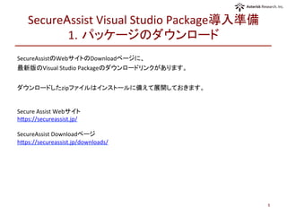 SecureAssist Visual Studio Package 導入ガイド | PPT