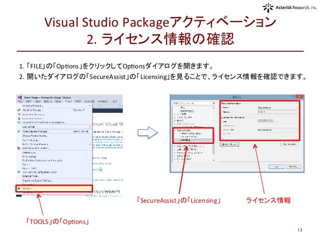 SecureAssist Visual Studio Package 導入ガイド