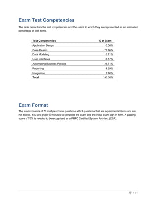 PEGA CSA7. 1 exam-blueprint | PDF