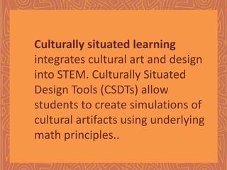Culturally Situated Arts-Based Learning Seed Questions | PPTX | Arts ...