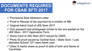 CSAB SFTI 2017 COUNSELLING | PPT