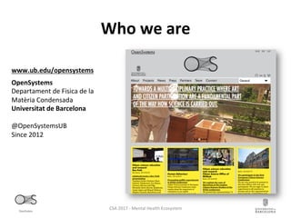 Mental Health Ecosystem: Co-designing and Empowering with and for the patients | PPT