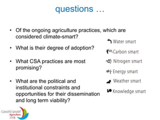 Practices and enabling conditions for CSA: current status in seven ...