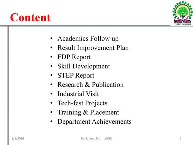 COMPUTER SCIENCE & ENGINEERING ACTION PLAN | PPTX | Education