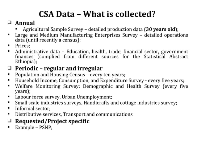 CSA data from a user’s perspective | PPT