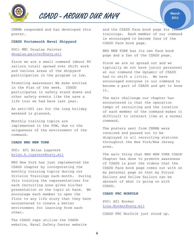 Csadd newsletter | PDF