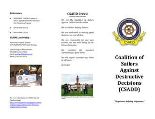 CSADD Pamphlet | PDF