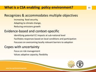 Csa epic implementation | PPTX | Agriculture | Industries