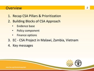 Csa epic implementation | PPTX | Agriculture | Industries