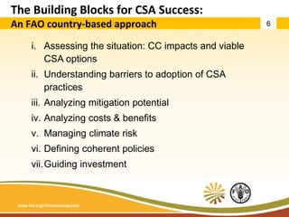 Csa epic implementation | PPTX | Agriculture | Industries
