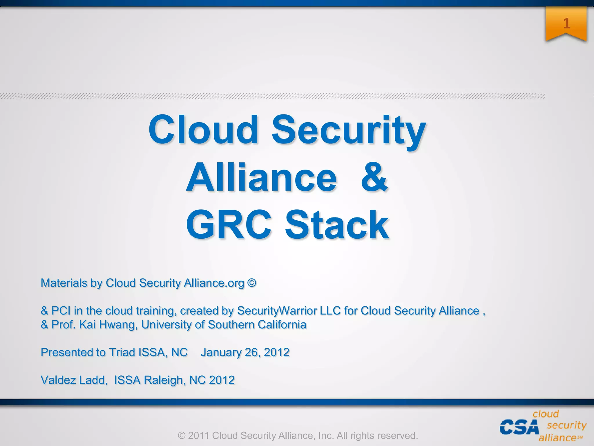CSA & GRC Stack | PPT