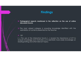 Forums and the reflection on teaching/learning the mother tongue ...
