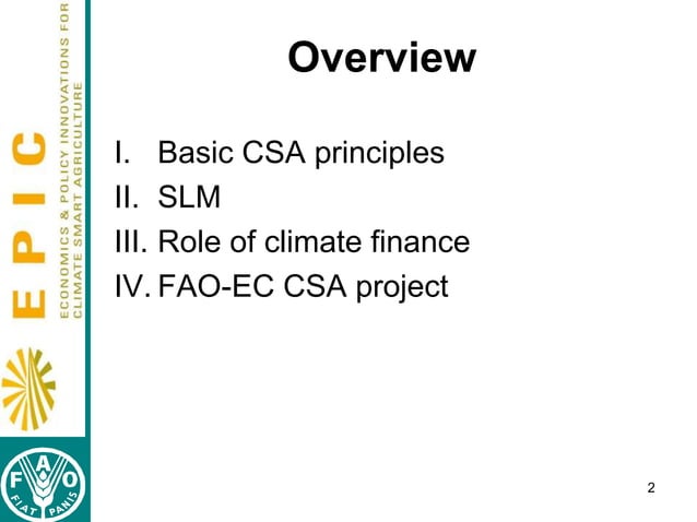 Climate-Smart Agriculture (CSA): An Overview | PDF