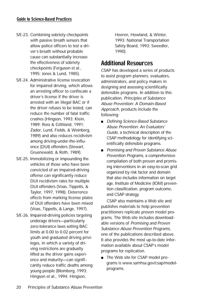 CSA Principles of Prevention | PDF | Substance Abuse | Diseases and ...