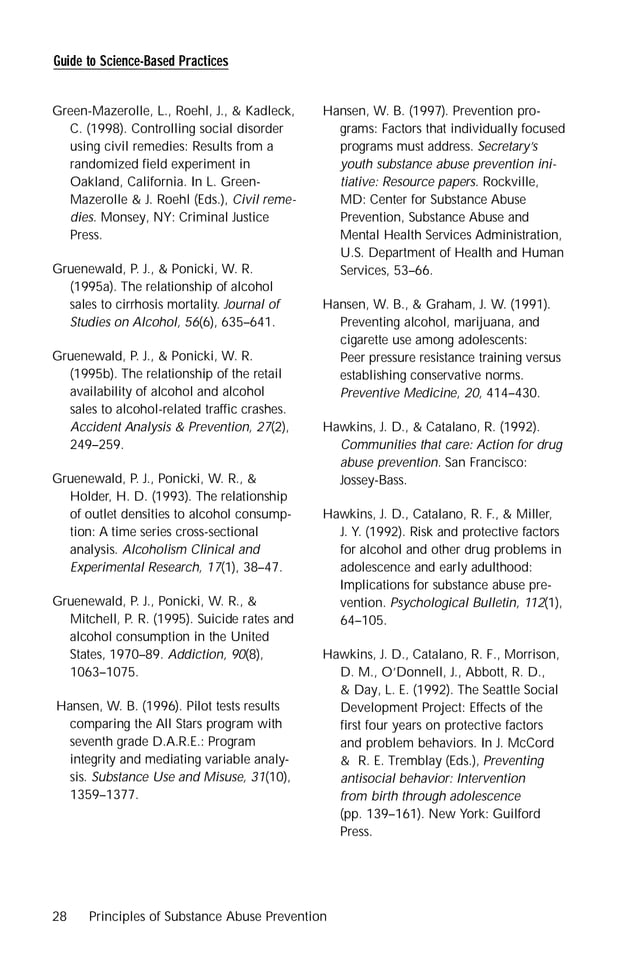 CSA Principles of Prevention | PDF | Substance Abuse | Diseases and ...