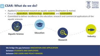 Welcome to the Centre for Sustainable Aquatic Research | PDF