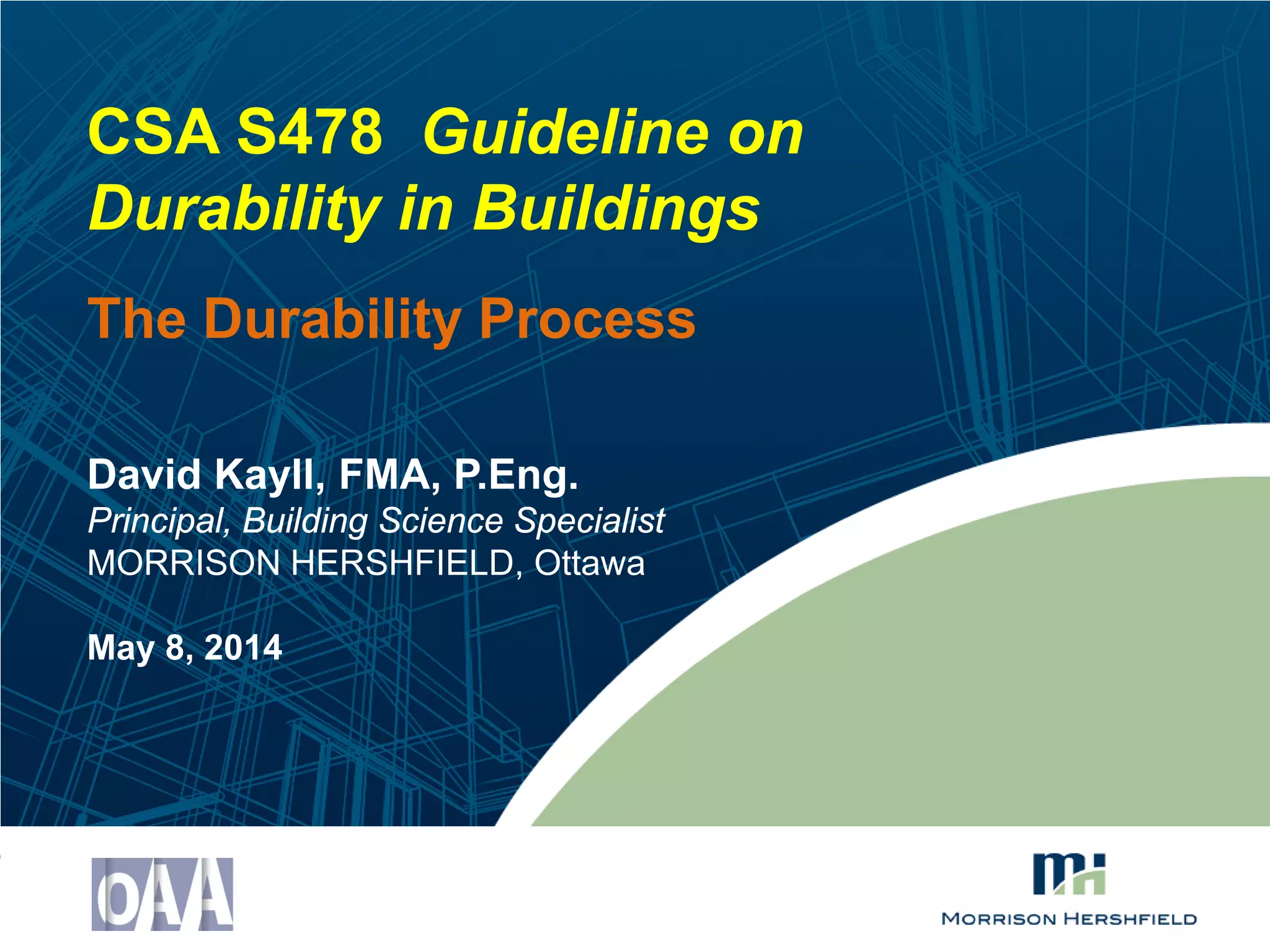 CSA S478 Guideline on Durability in Buildings | PDF