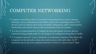 Impact of computer networking and network devices | PPTX
