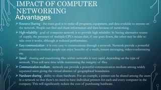 Impact of computer networking and network devices | PPTX