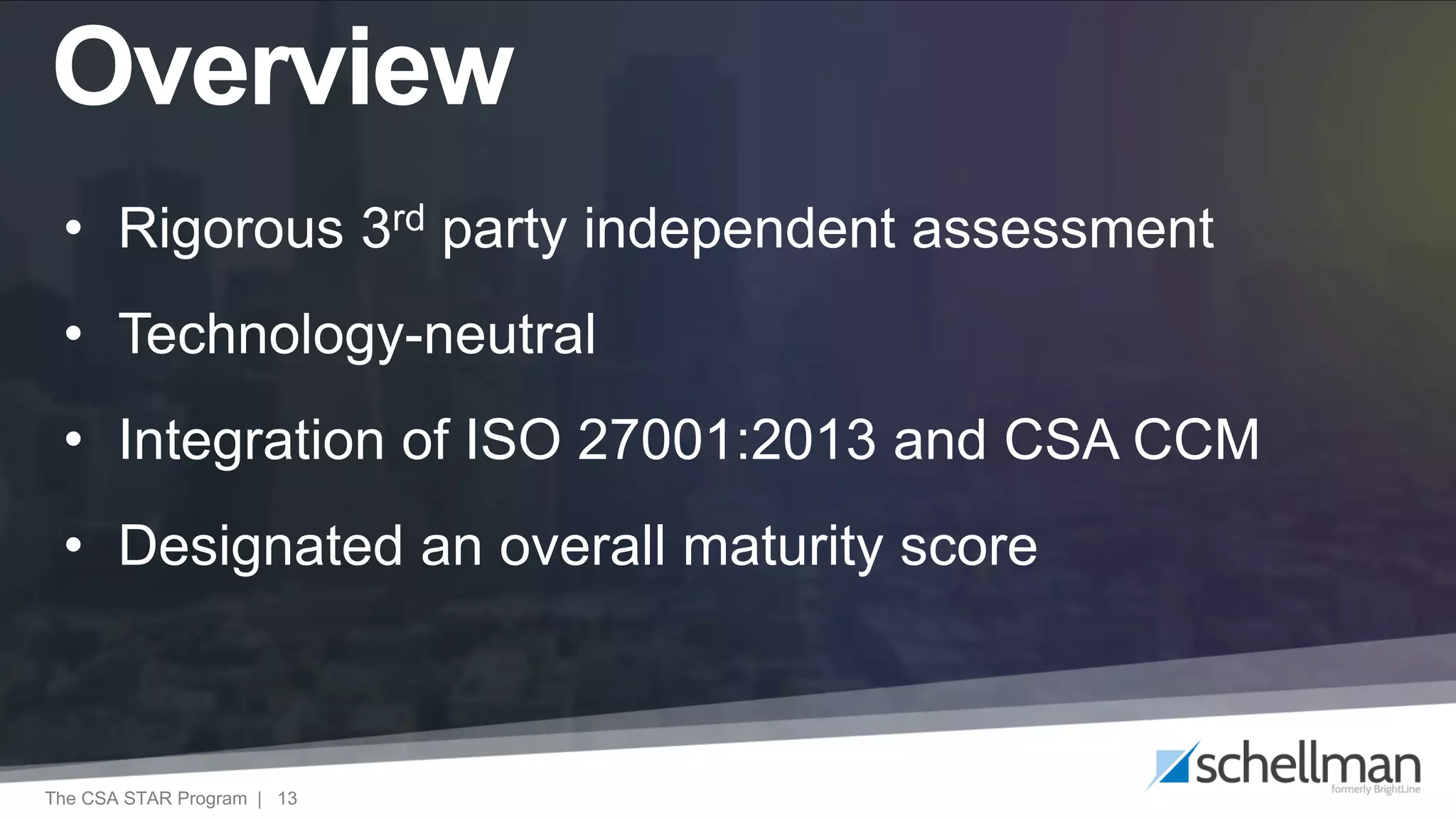 The CSA STAR Program: Certification & Attestation | PDF