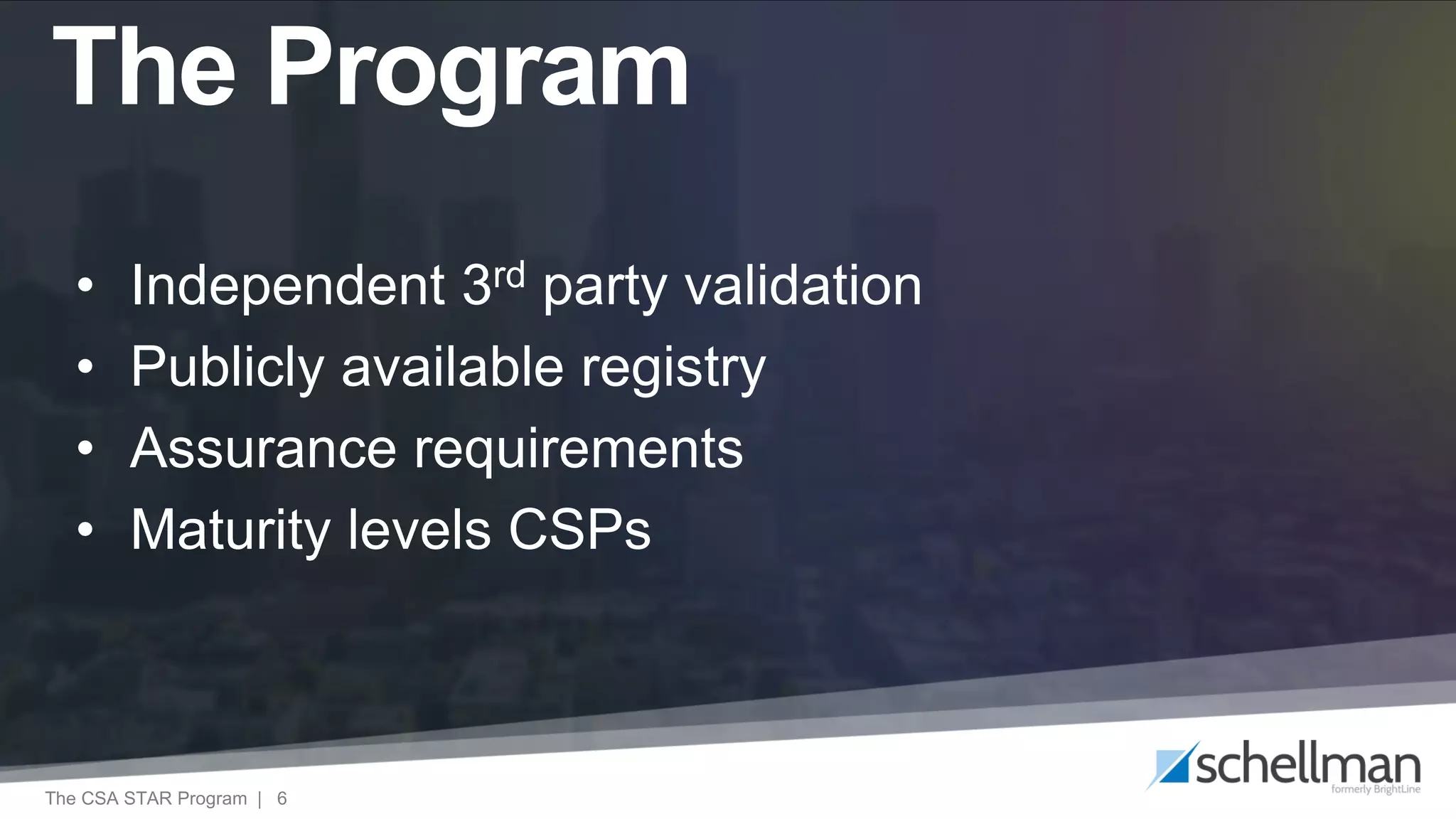 The CSA STAR Program: Certification & Attestation | PDF