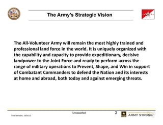 Chief of Staff, U.S. Army Strategic Priorities | PDF