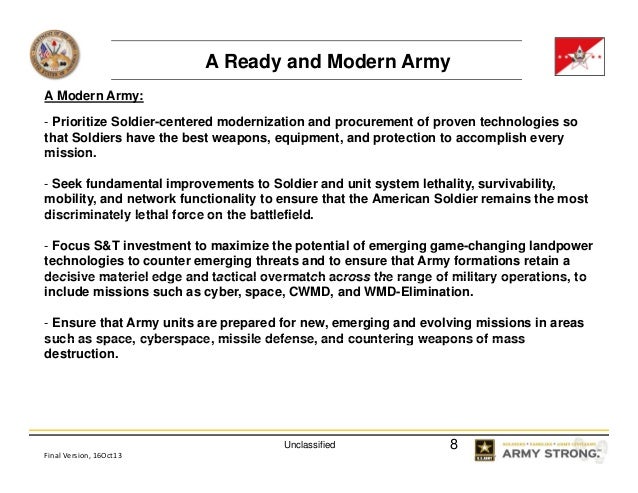 Chief of Staff, U.S. Army Strategic Priorities