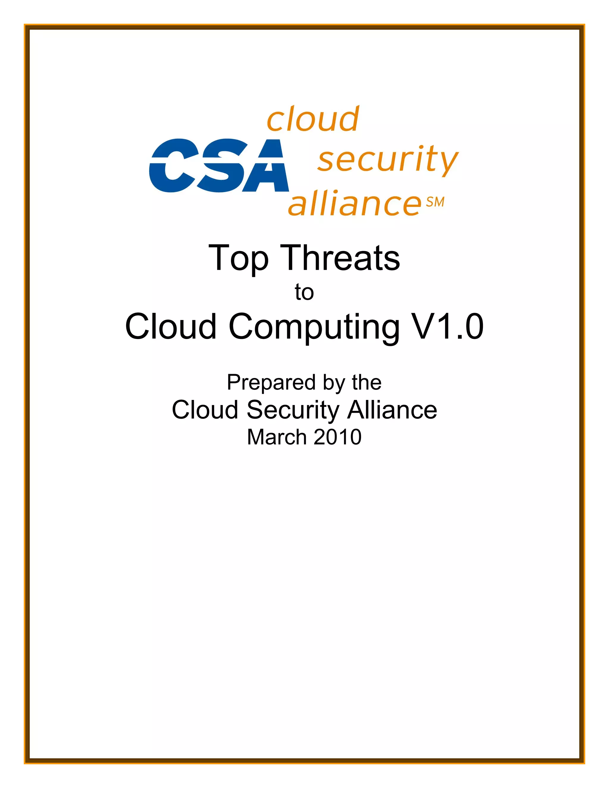 Top Cloud Threats | PDF