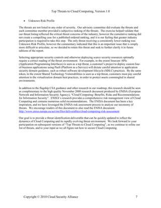 Top Cloud Threats | PDF