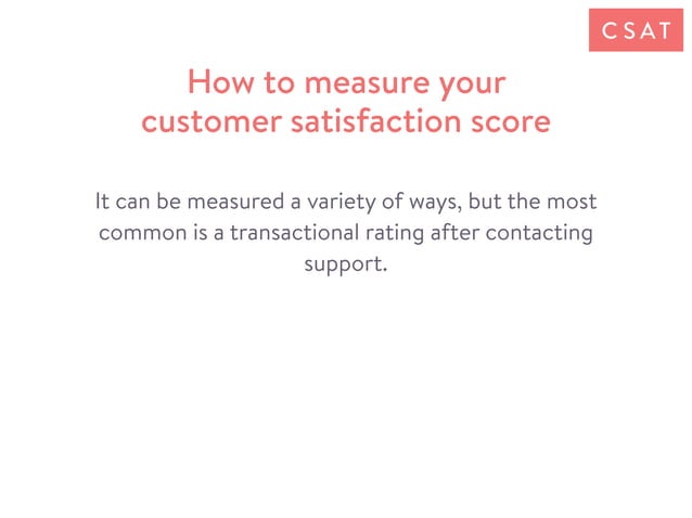 How to Measure Your Customer Satisfaction Score (CSAT) | PDF