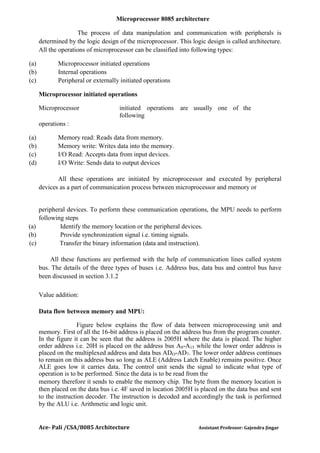 Computer system architecture (microprocessor 8085) unit 4 | PDF