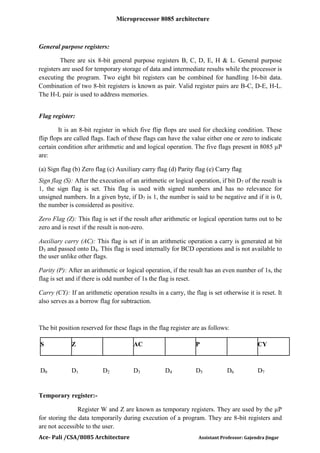 Computer system architecture (microprocessor 8085) unit 4 | PDF