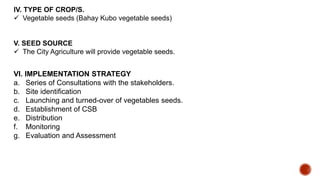 Community Seed Banking Program Brgy.Level | PPTX