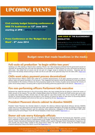 Csbag weekly budget news | PDF