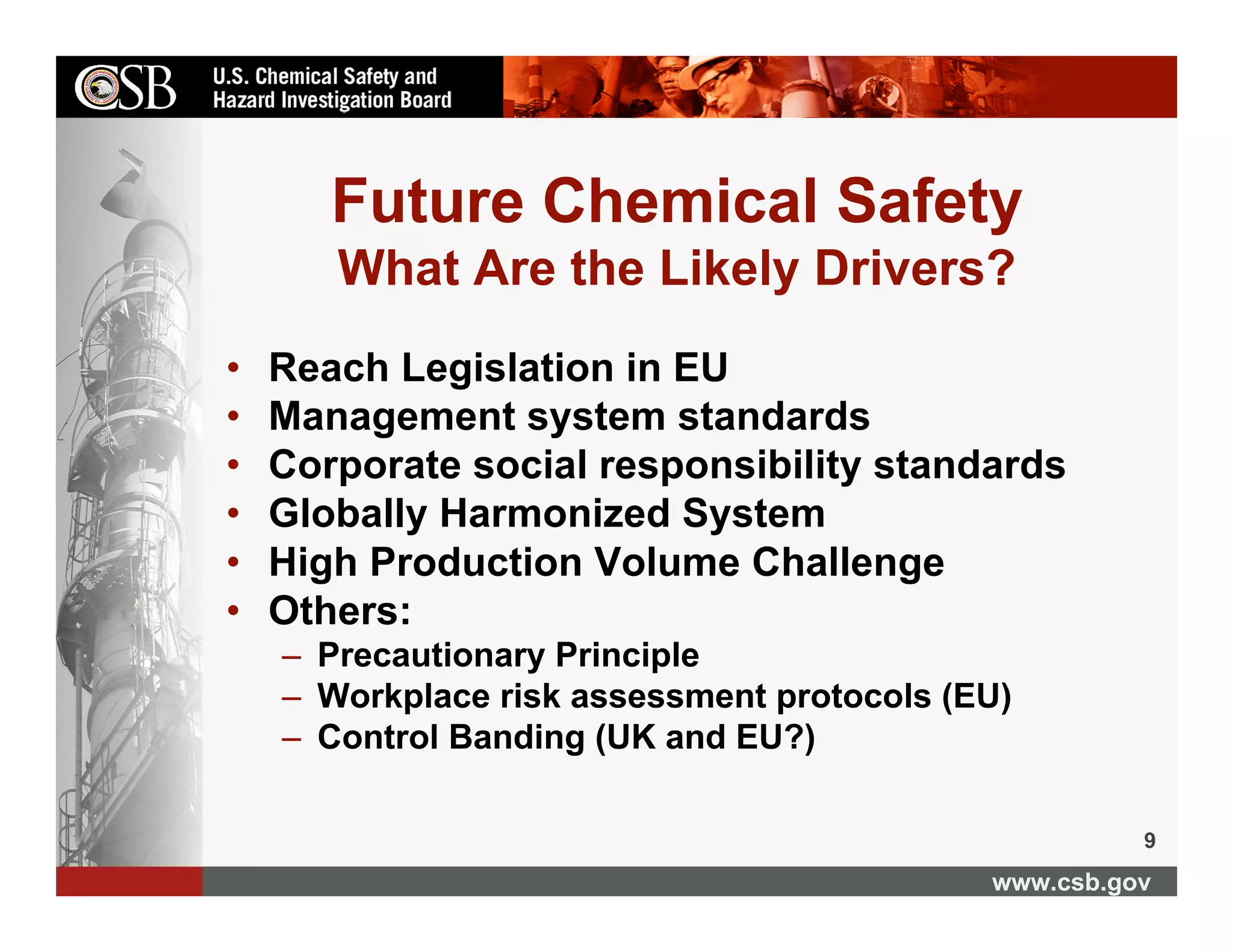 Chemical Safety Board History | PDF