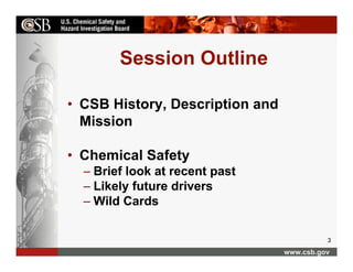 Chemical Safety Board History | PDF