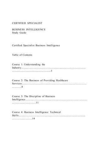 CSBI Course 1 Understanding the Industry | DOCX