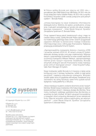 Case study Bisnode Polska - K3 System