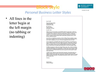 (CS) Business Letter and its application | PPT
