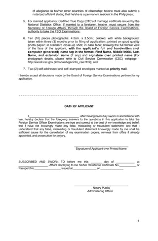 CSC-FSO Application Form Revised Oct, 9 2013 | PDF