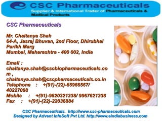 Csc pharmaceuticals | ODP