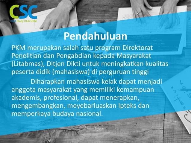 CSC - Program Kreativitas Mahasiswa | PPT