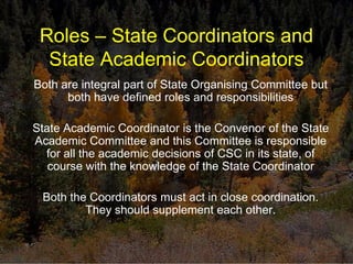 Csc roles & responsibility | PDF