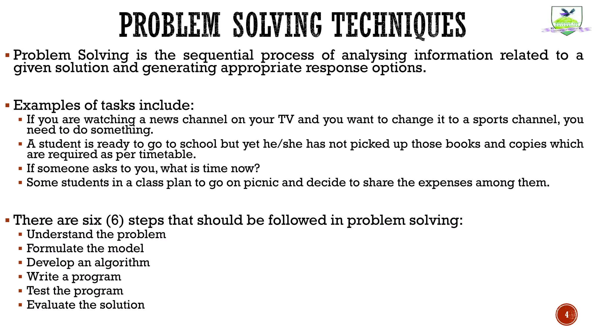 Csc 101 Csc 111 Introduction To Computer Science Lecture 4pdf