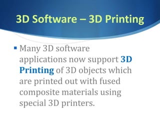 CSC103 3D Software & Technology | PPT