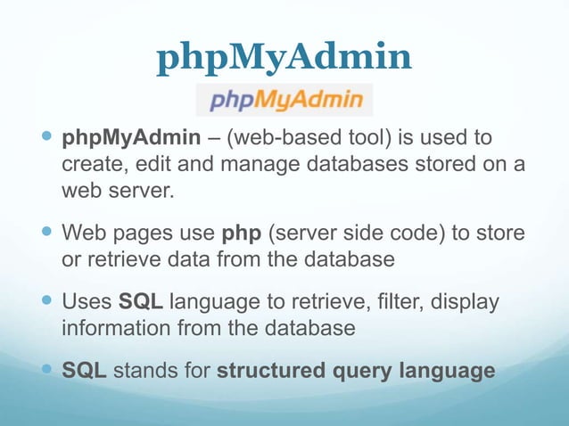CSC 103 Databases Overview | PPT