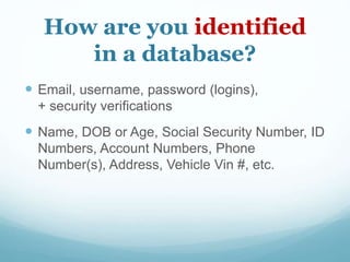 CSC 103 Databases Overview | PPT