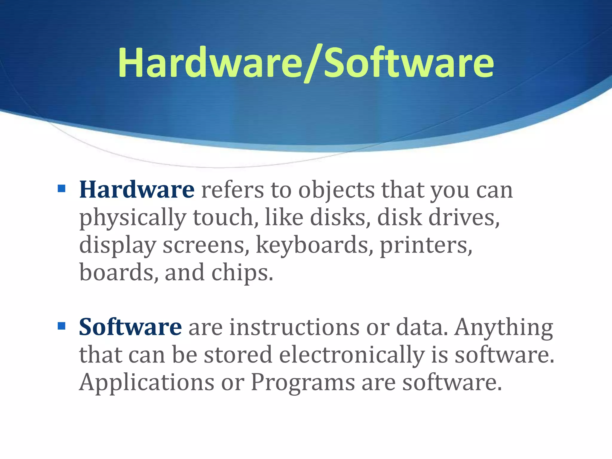 CSC 103 Basic Computing Processes & Hardware | PPTX